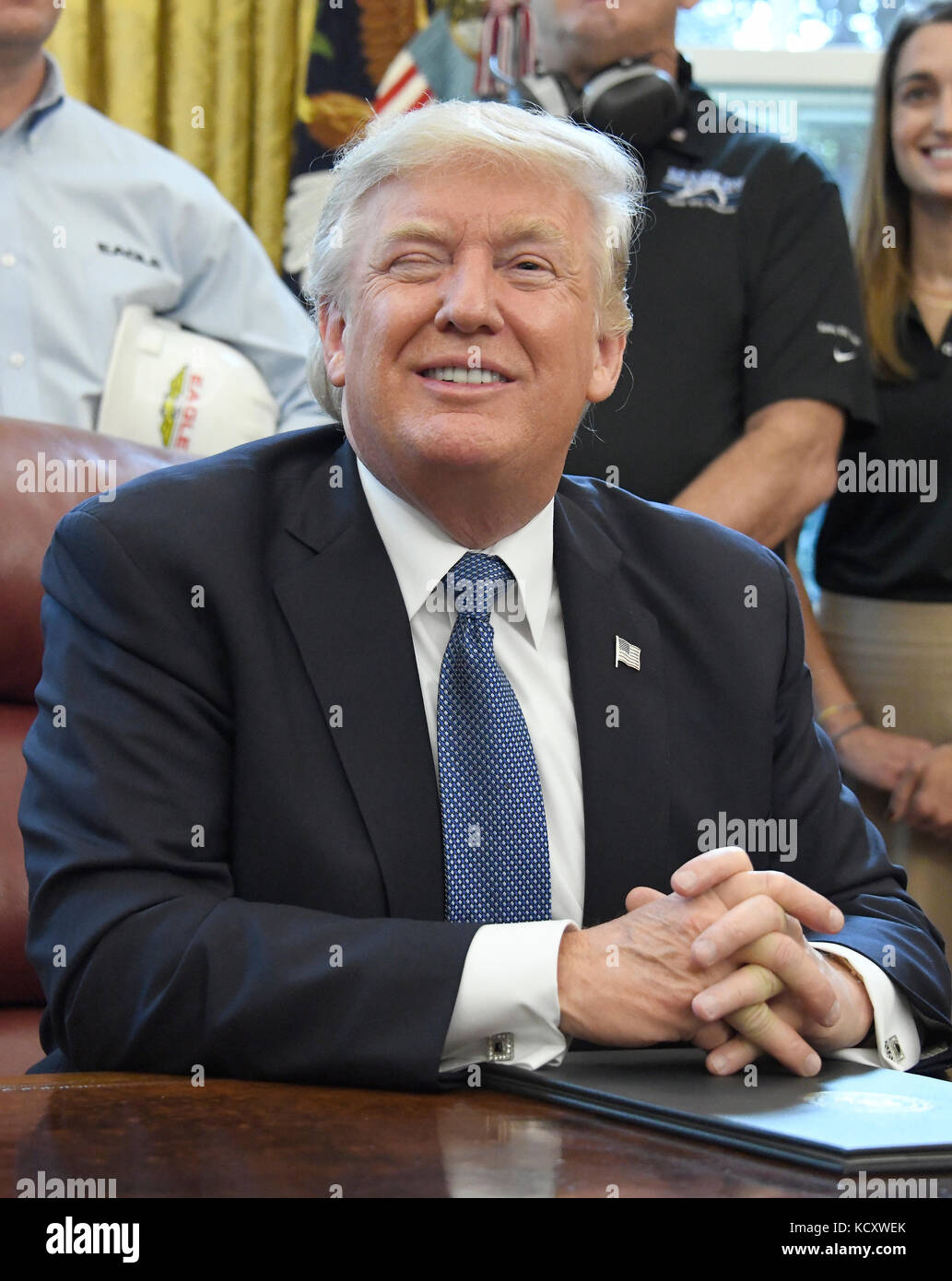 United States President Donald J. Trump appears to be winking in ...