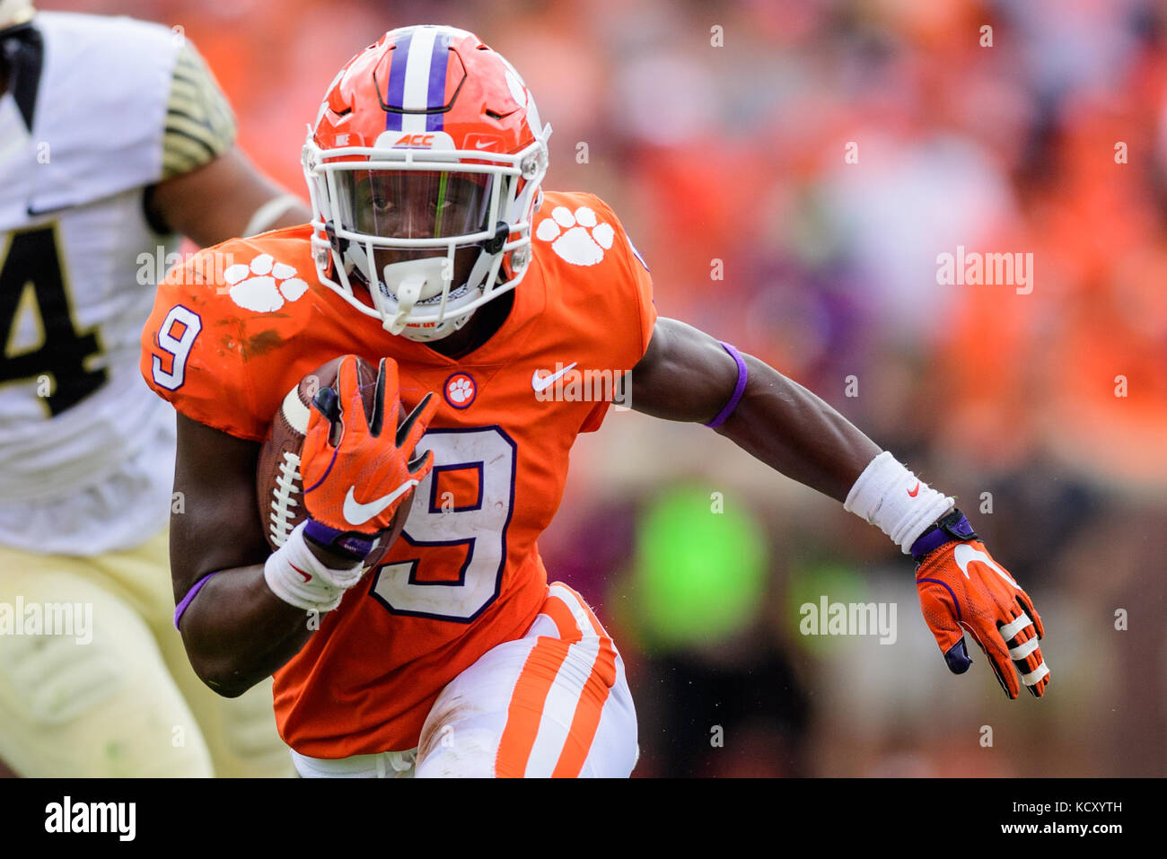 Clemson running back Travis Etienne (9) during the NCAA college ...