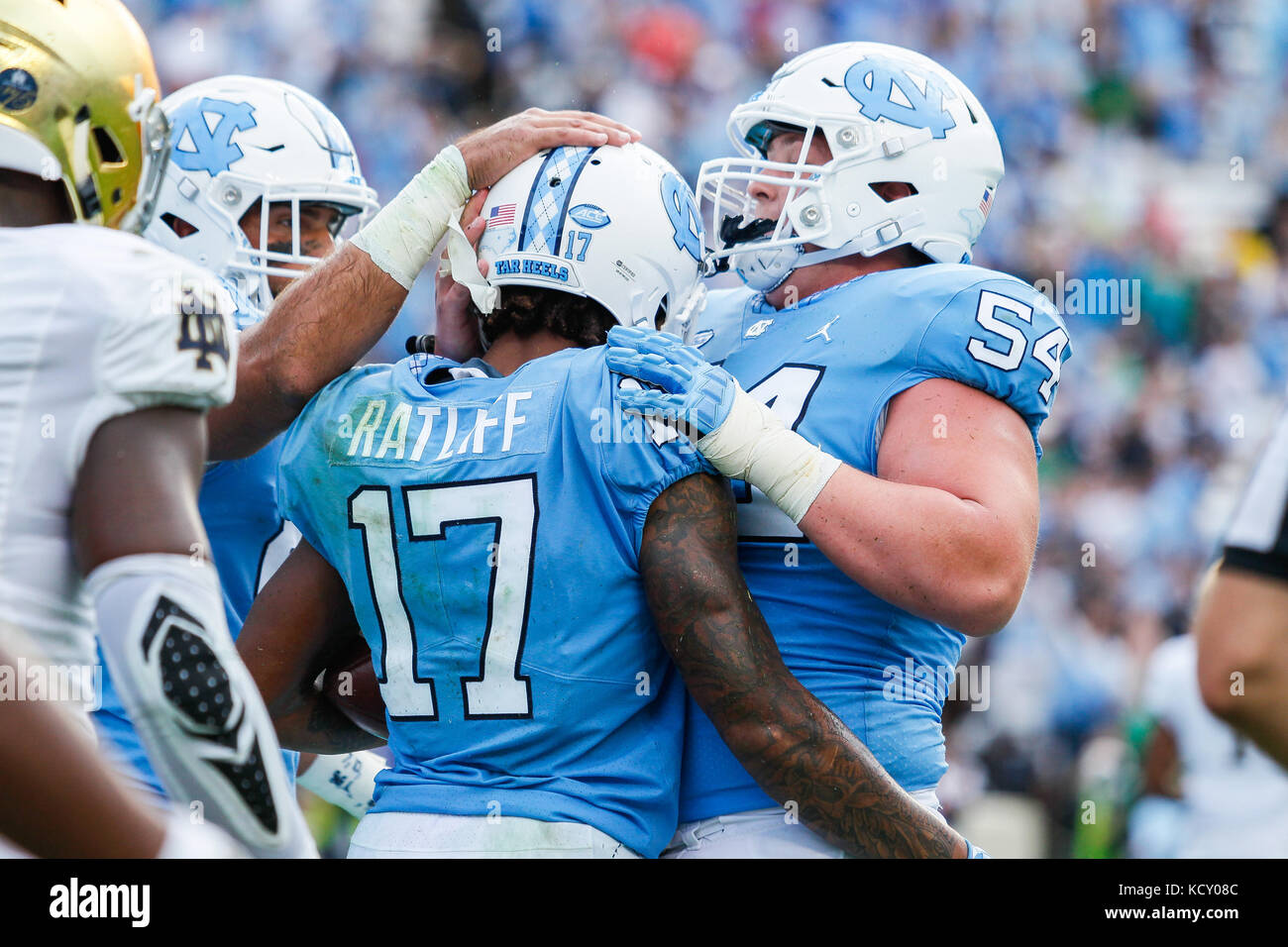 Chapel Hill, NC, USA. 7th Oct, 2017. Anthony Ratliff-Williams (17) of ...