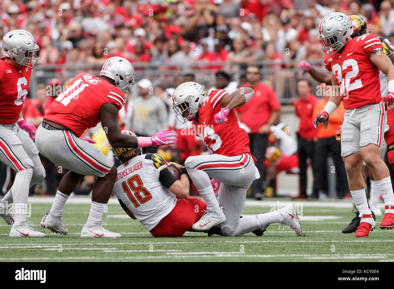 Ohio Stadium, Columbus, OH, USA. 7th Oct, 2017. Ohio State Buckeyes ...