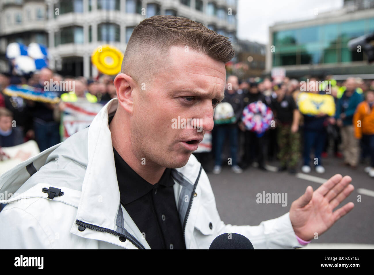 London, UK. 7th October, 2017. Stephen Christopher Yaxley-Lennon ...