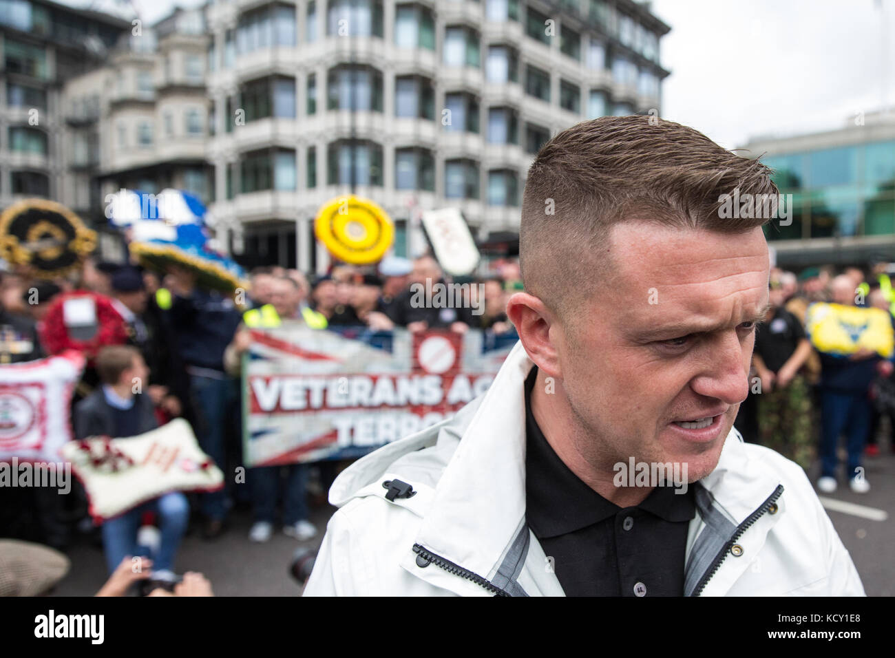 London, UK. 7th October, 2017. Stephen Christopher Yaxley-Lennon ...