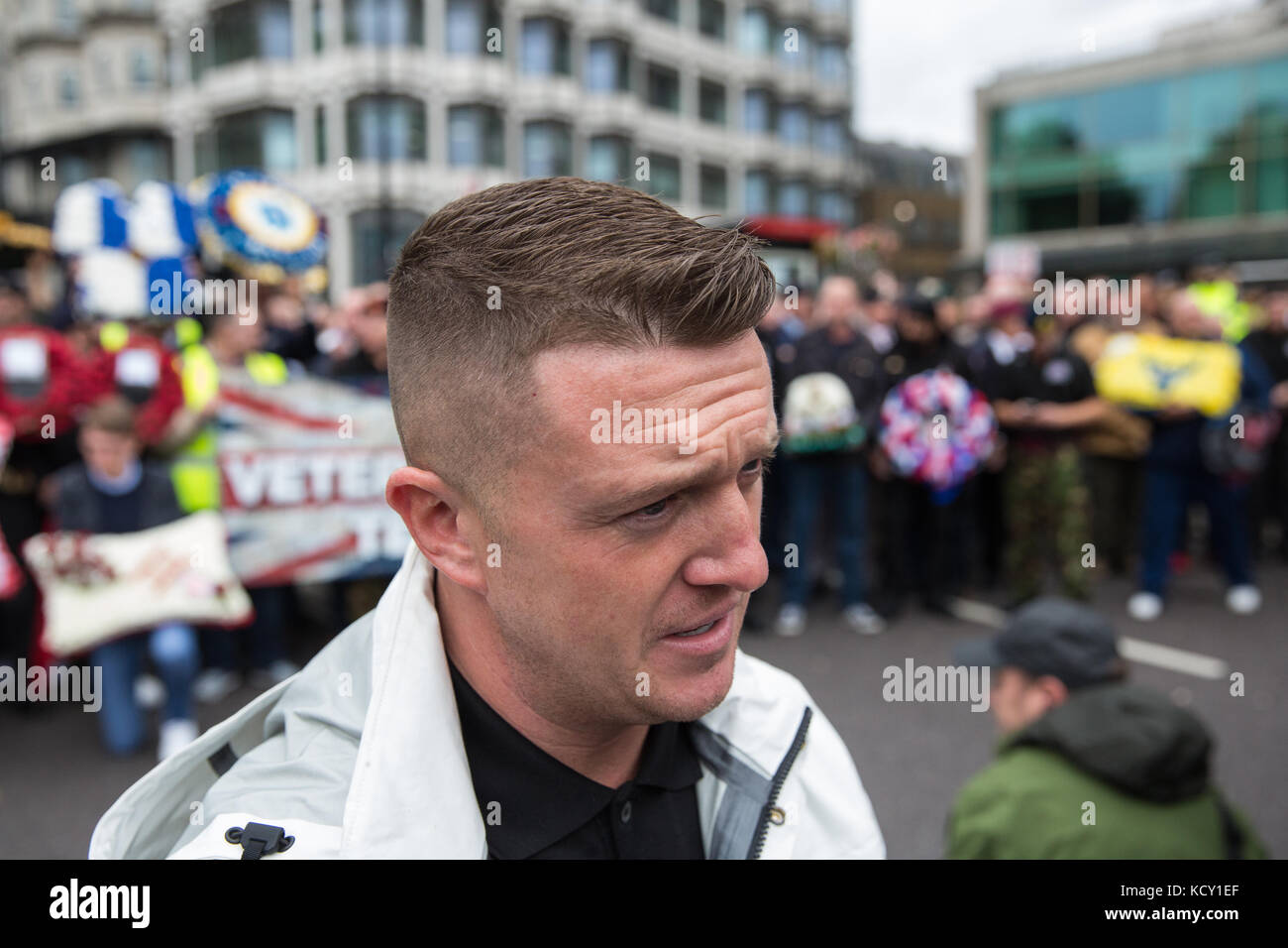 London, UK. 7th October, 2017. Stephen Christopher Yaxley-Lennon ...