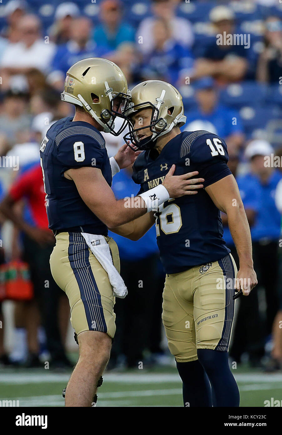 Annapolis, Maryland, USA. 7th Oct, 2017. Navy K #16 Bennett Moehring ...