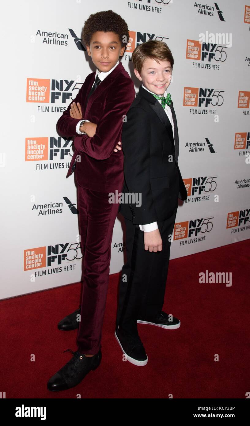New York, NY, USA. 7th Oct, 2017. Jaden Michael, Oakes Fegley at ...