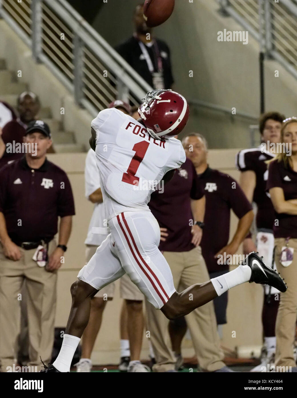 Oct 7, 2017. Robert Foster #1 of the Alabama Crimson Tide in action vs ...