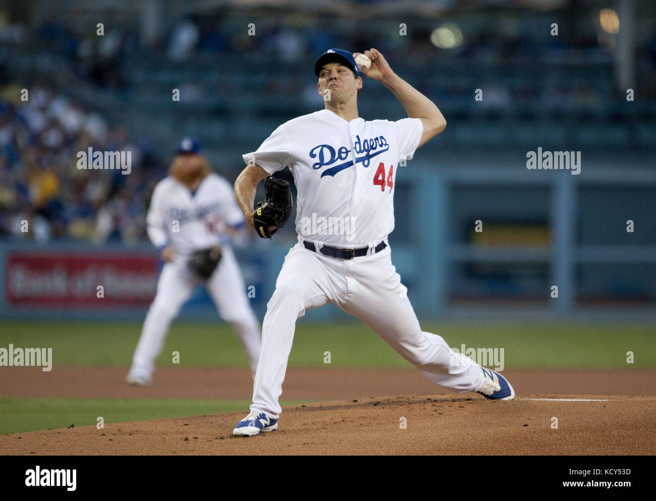 Los Angeles, CALIFORNIA, USA. 7th Oct, 2017. Los Angeles Dodgers ...