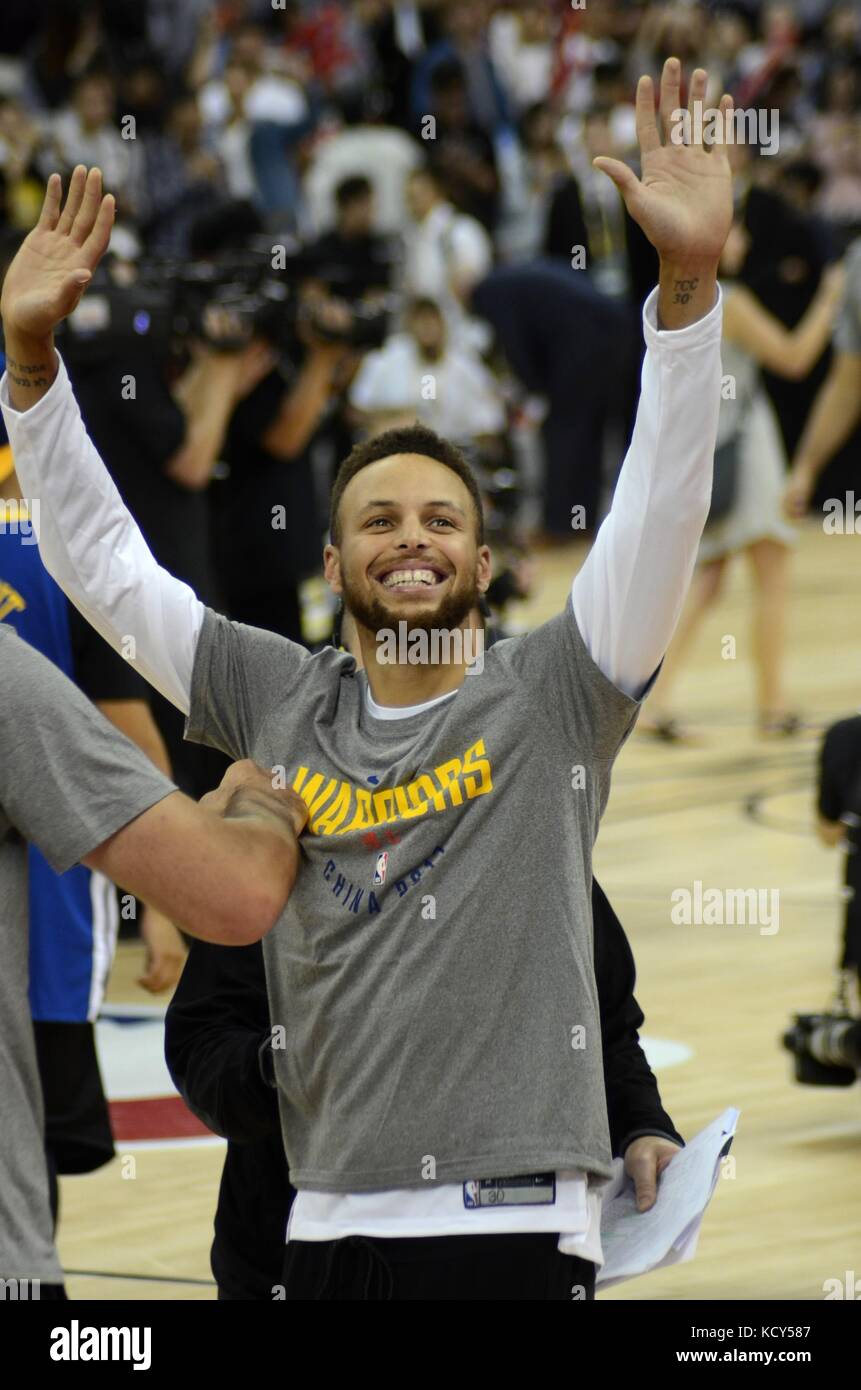 Shanghai, Shanghai, China. 7th Oct, 2017. Members of Golden State ...