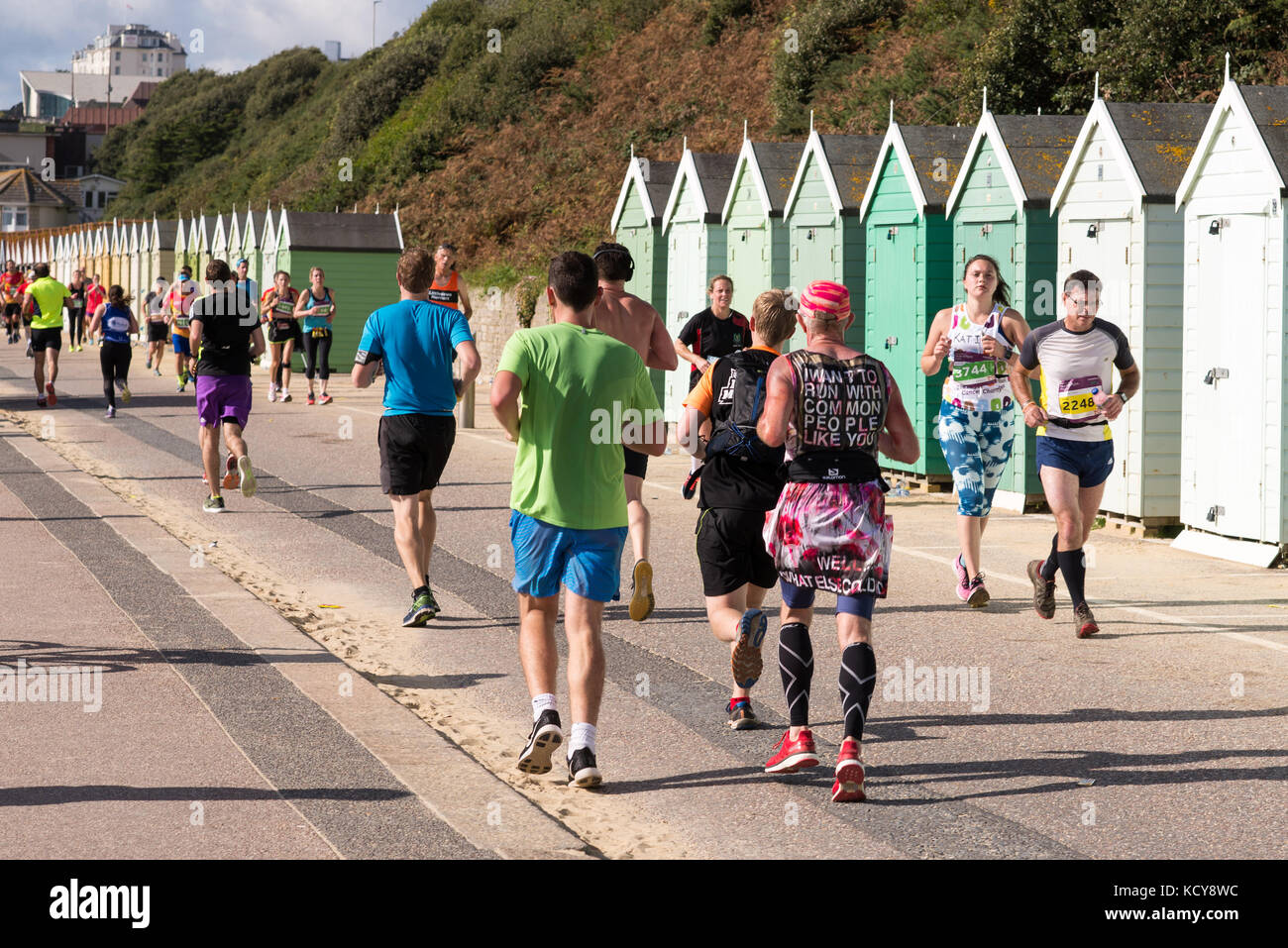 Bournemouth, Dorset, UK, 8th October 2017. Runners competing in the ...