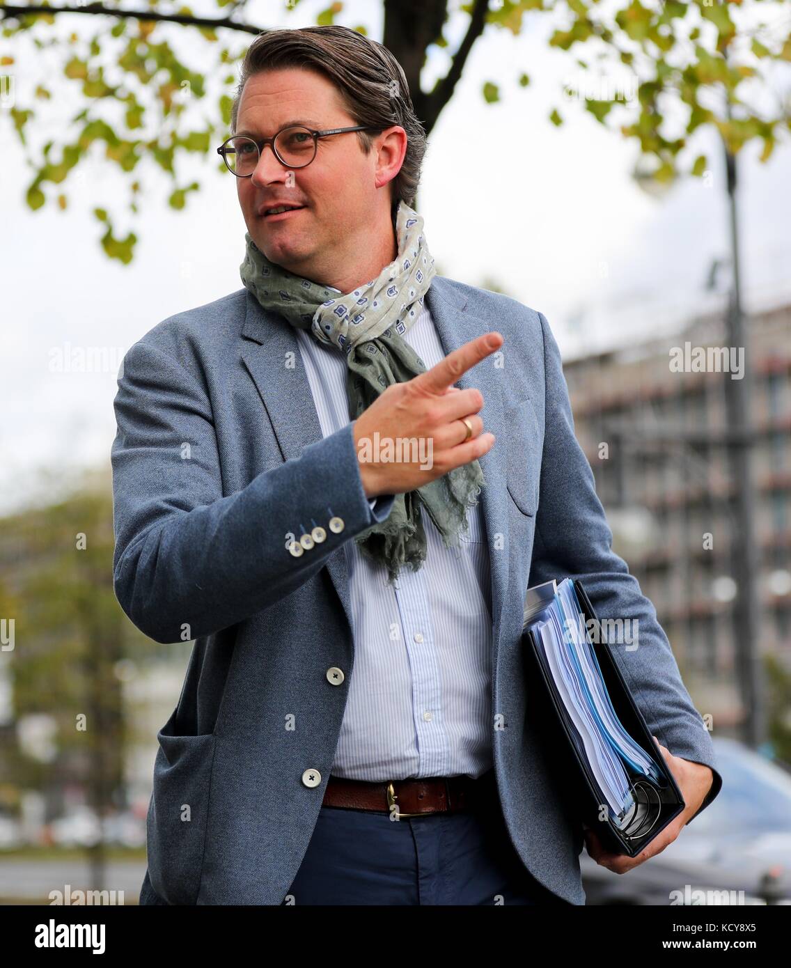 Berlin, Germany. 8th Oct, 2017. The CSU general secretary Andreas ...