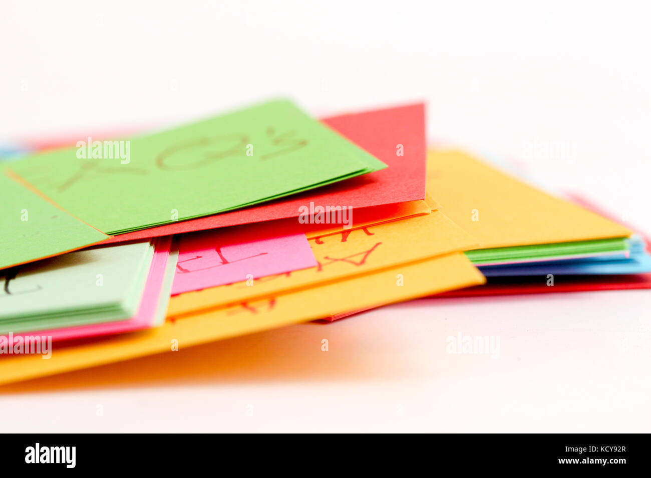 picture of a Note papers on white background Stock Photo - Alamy
