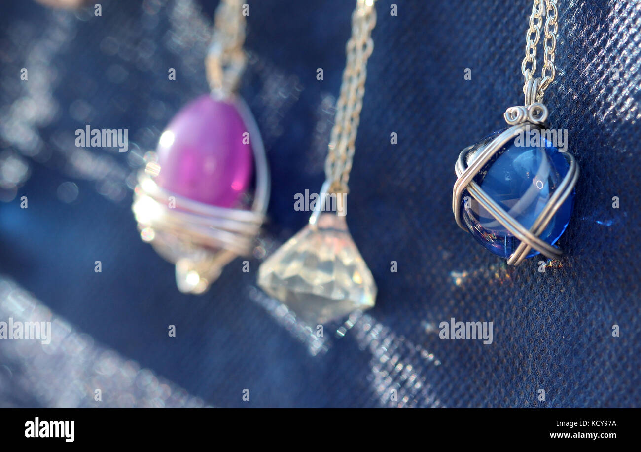 picture of a cheap jewelry at a flea market Stock Photo - Alamy