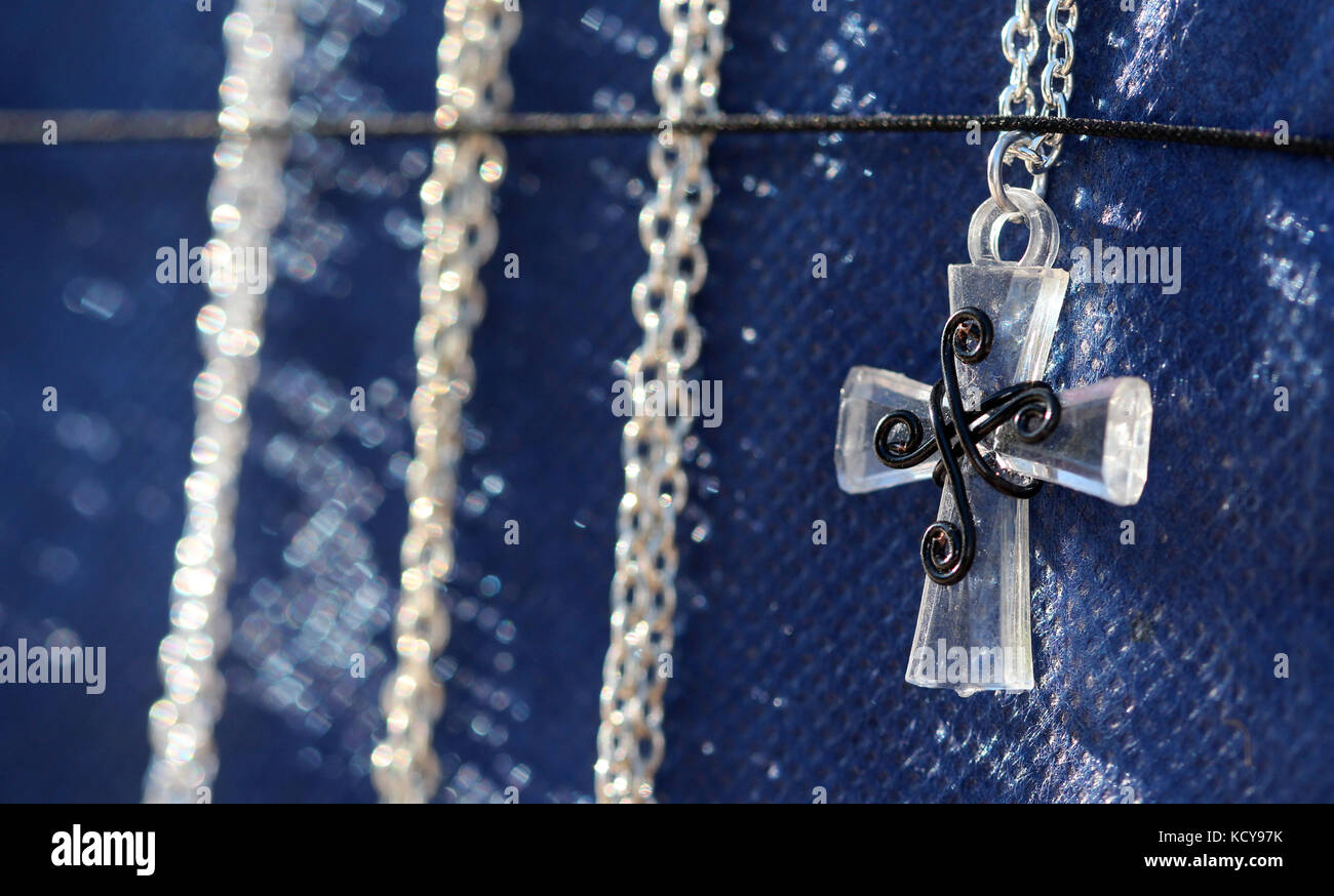picture of a cheap jewelry at a flea market Stock Photo - Alamy