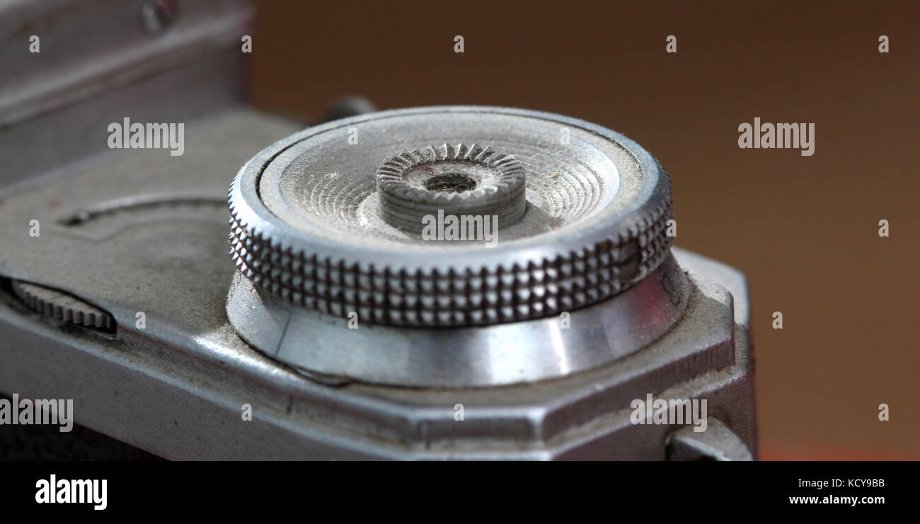 Picture of a detail of an old vintage film camera ,macro Stock Photo ...