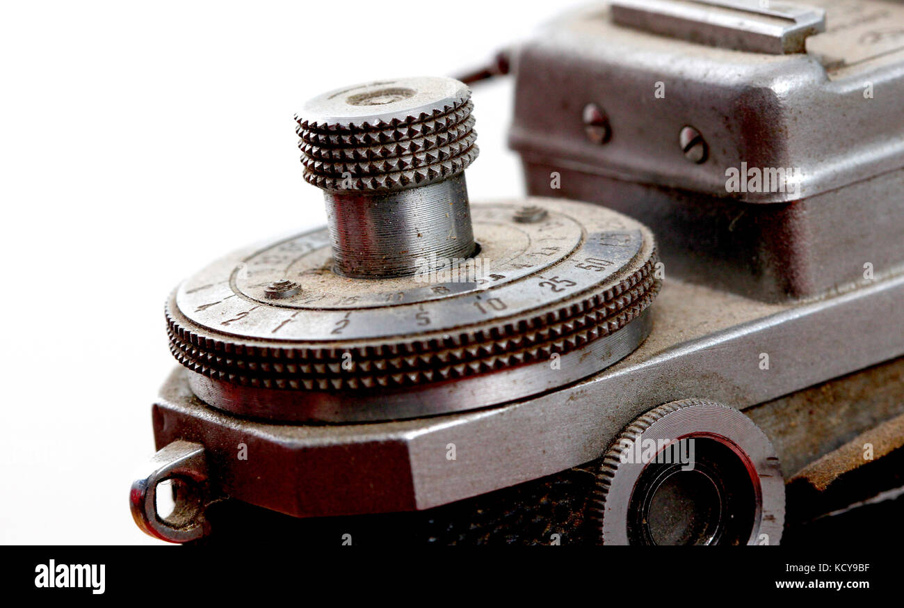 Picture of a detail of an old vintage film camera ,macro Stock Photo ...