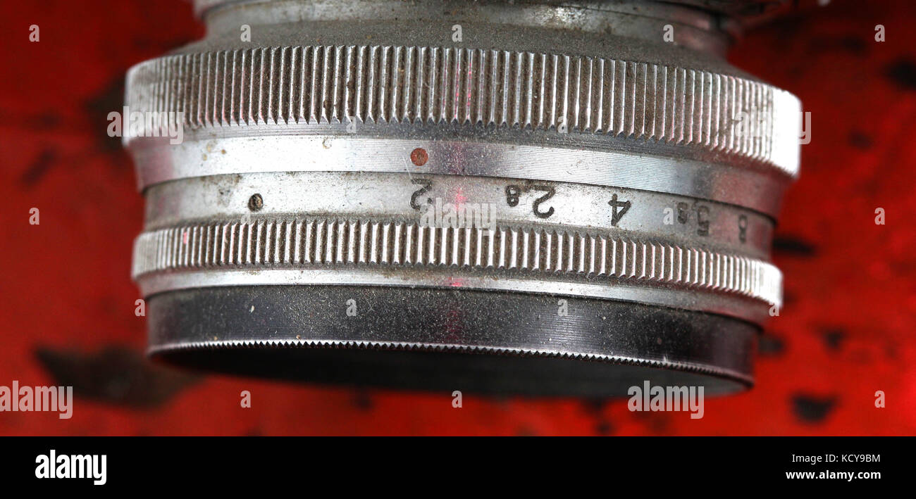 Picture of a detail of an old vintage film camera ,macro Stock Photo ...