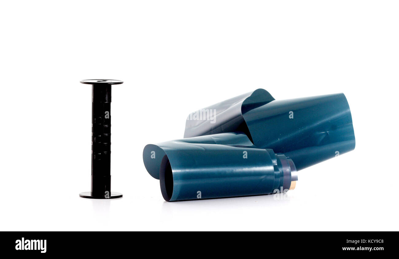 ,pictureof a vintage camera film roll on white background Stock Photo ...