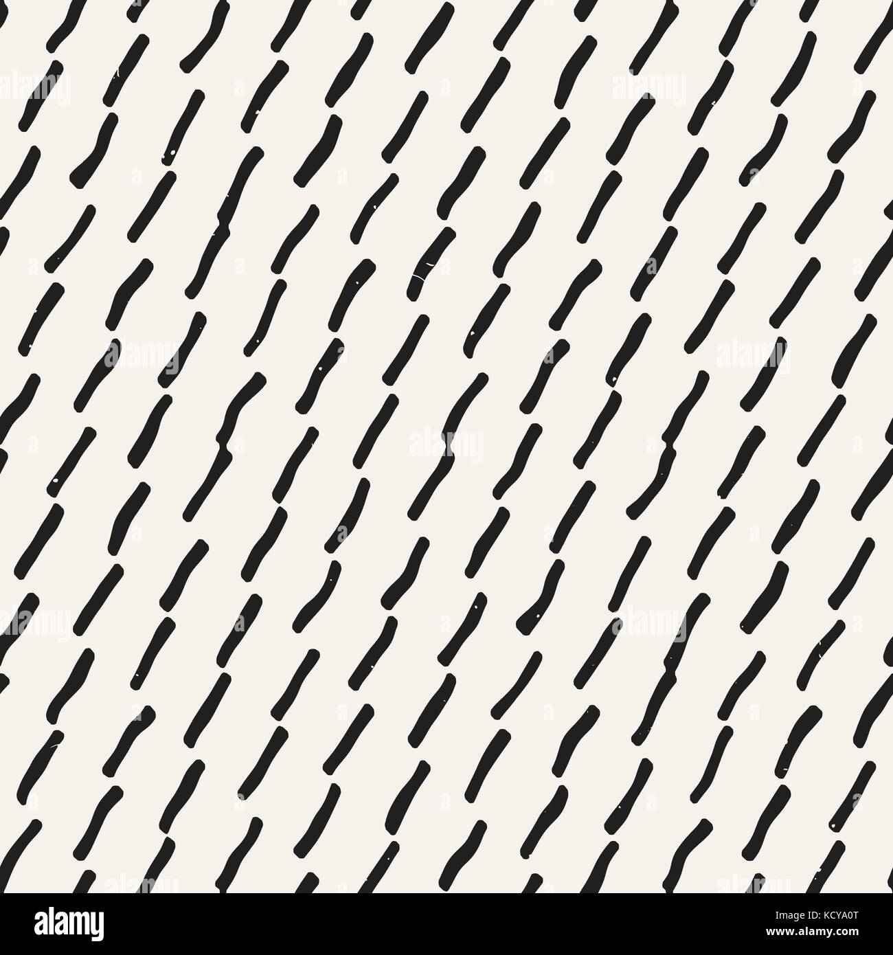 Seamless pattern with hand drawn brush strokes. Ink doodle illustration ...