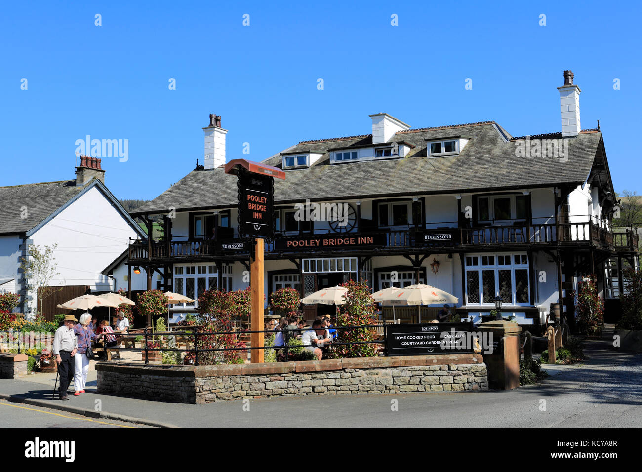 The Pooley Bridge Inn, Pooley Bridge village, Lake District National ...