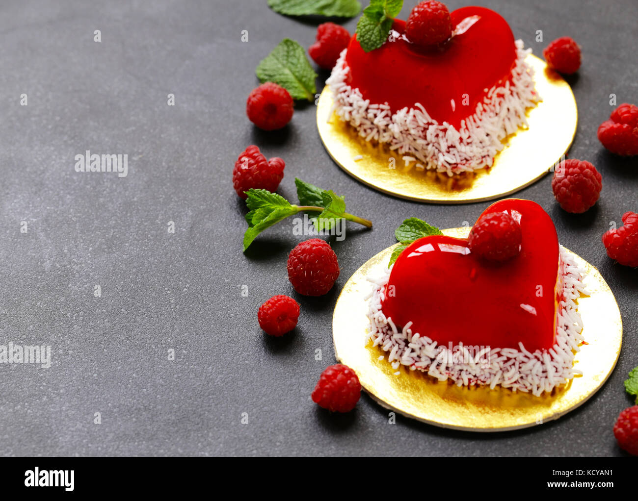 heart cake with raspberries for Valentine holiday Stock Photo - Alamy