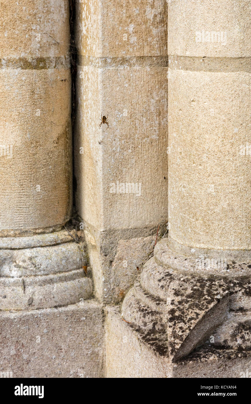 Church spider on the columns at St Benet’s Minster, the Roman Catholic ...