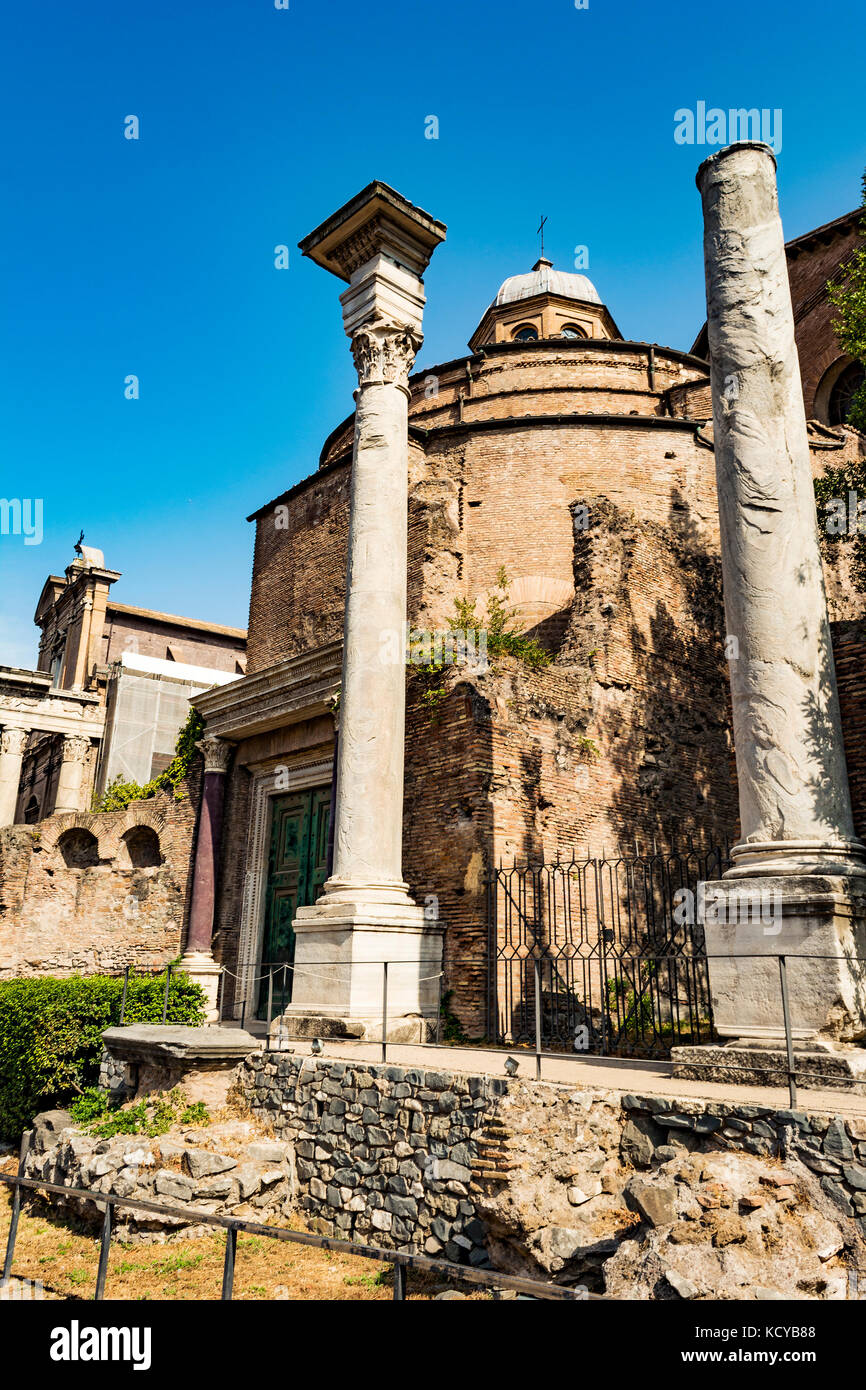 Temple of romulus in the roman forum hi-res stock photography and ...