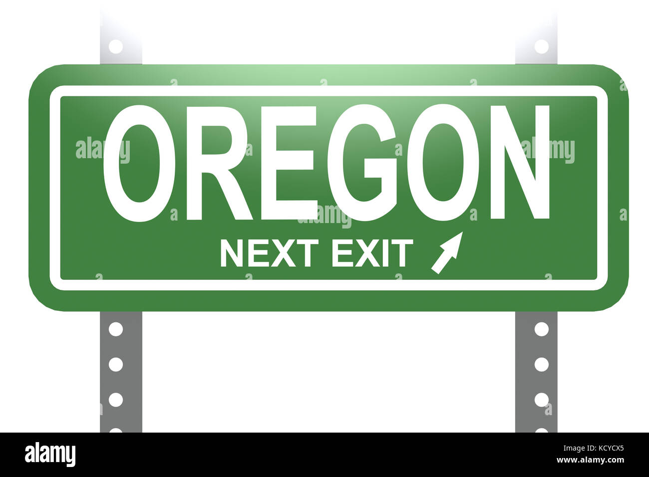 Oregon green sign board isolated image with hi-res rendered artwork ...