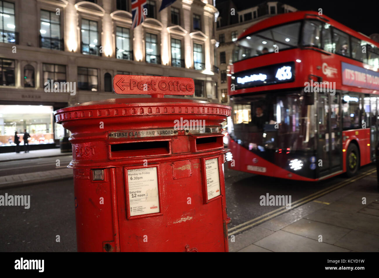 Regents Street large pillar box post box red letters posting picture by ...
