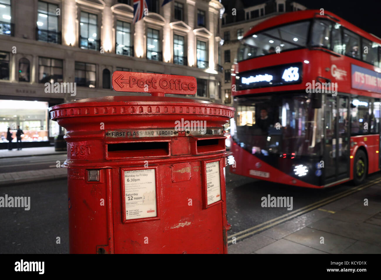 Regents Street large pillar box post box red letters posting picture by ...