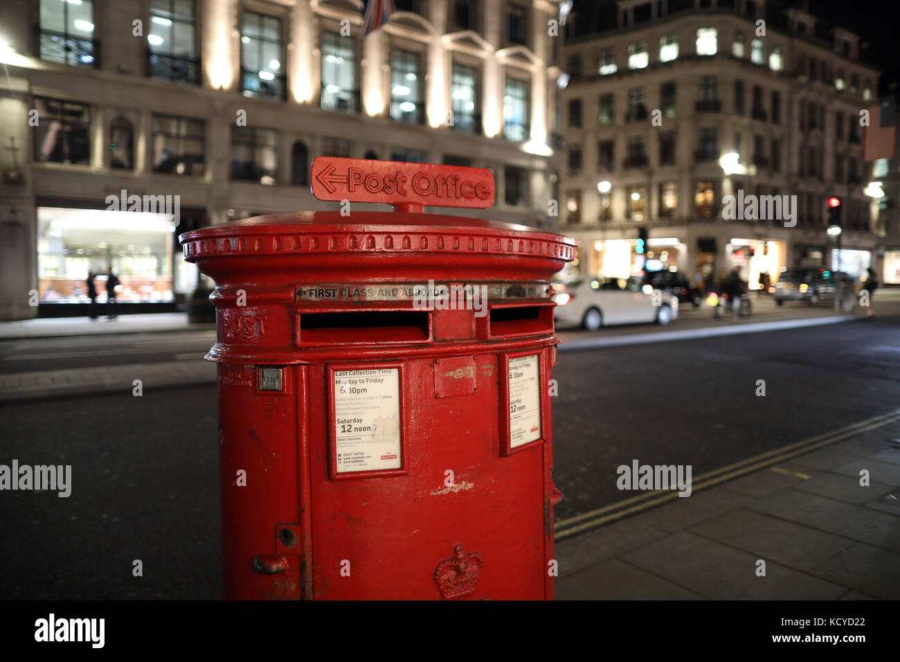 Regents Street large pillar box post box red letters posting picture by ...