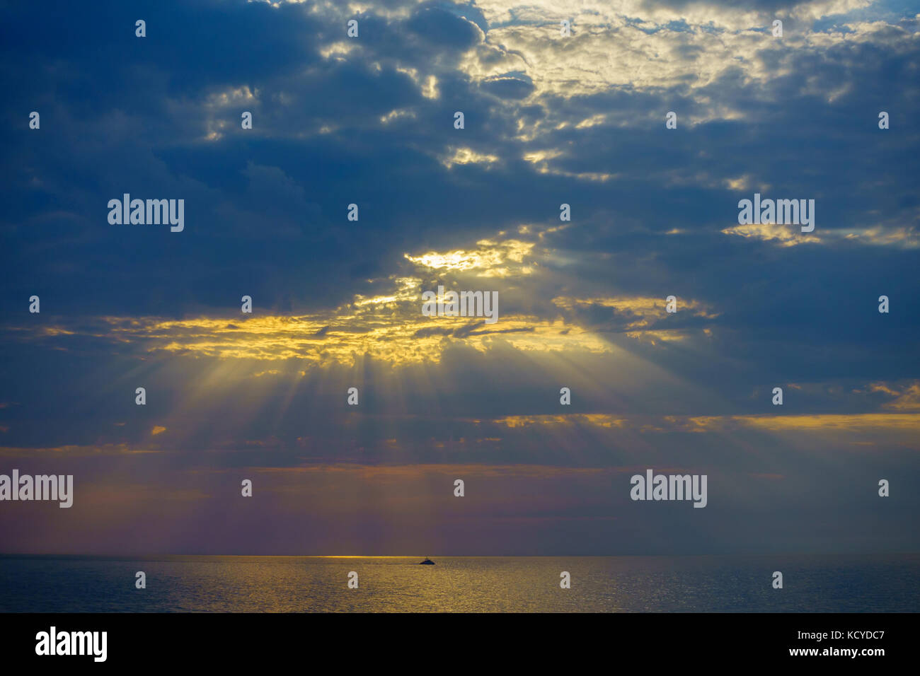 Beautiful clouds at sunset with sunligh Stock Photo - Alamy