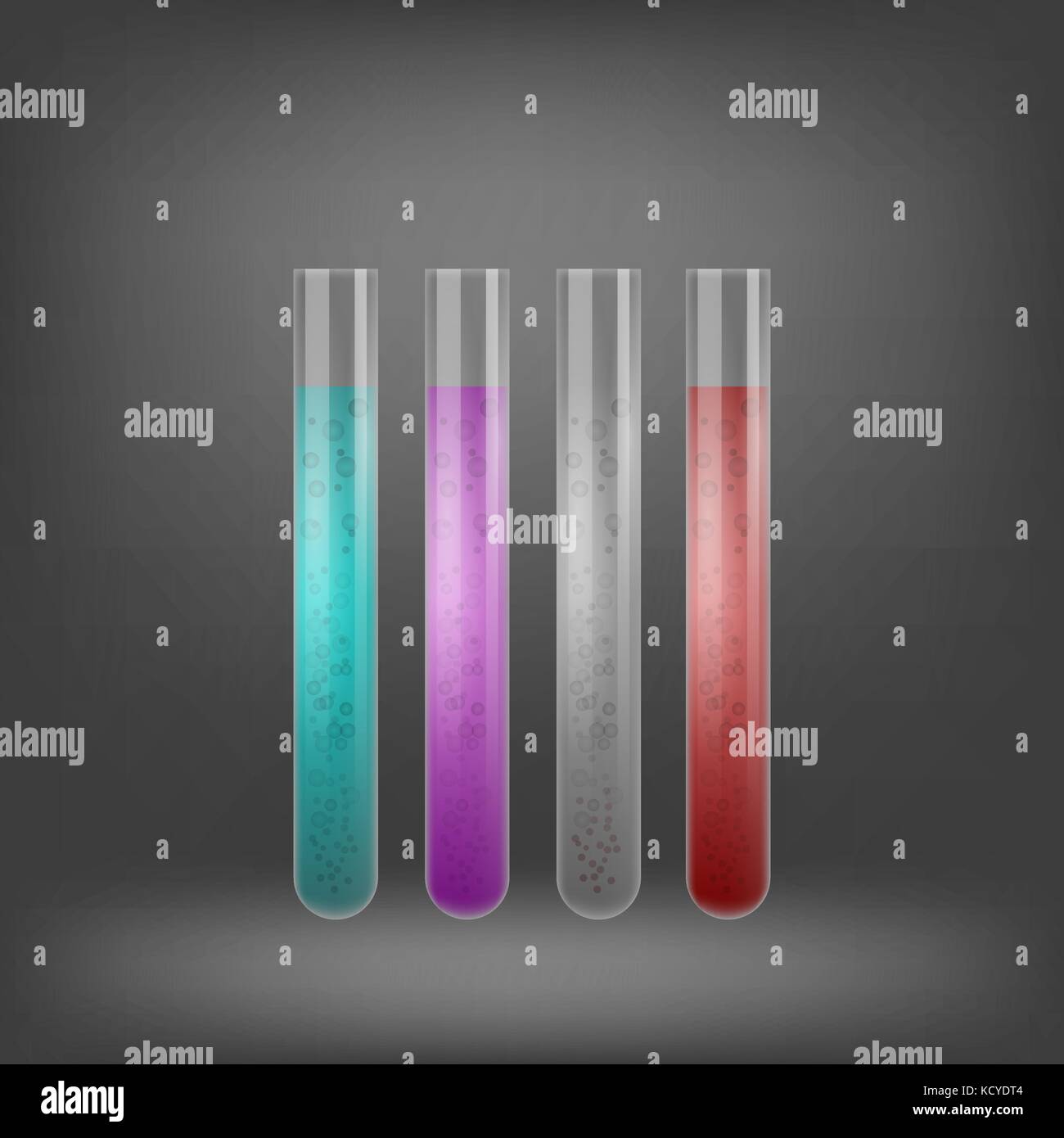 Chemical Test Tube Set with Colored Liquids Stock Vector Image & Art ...