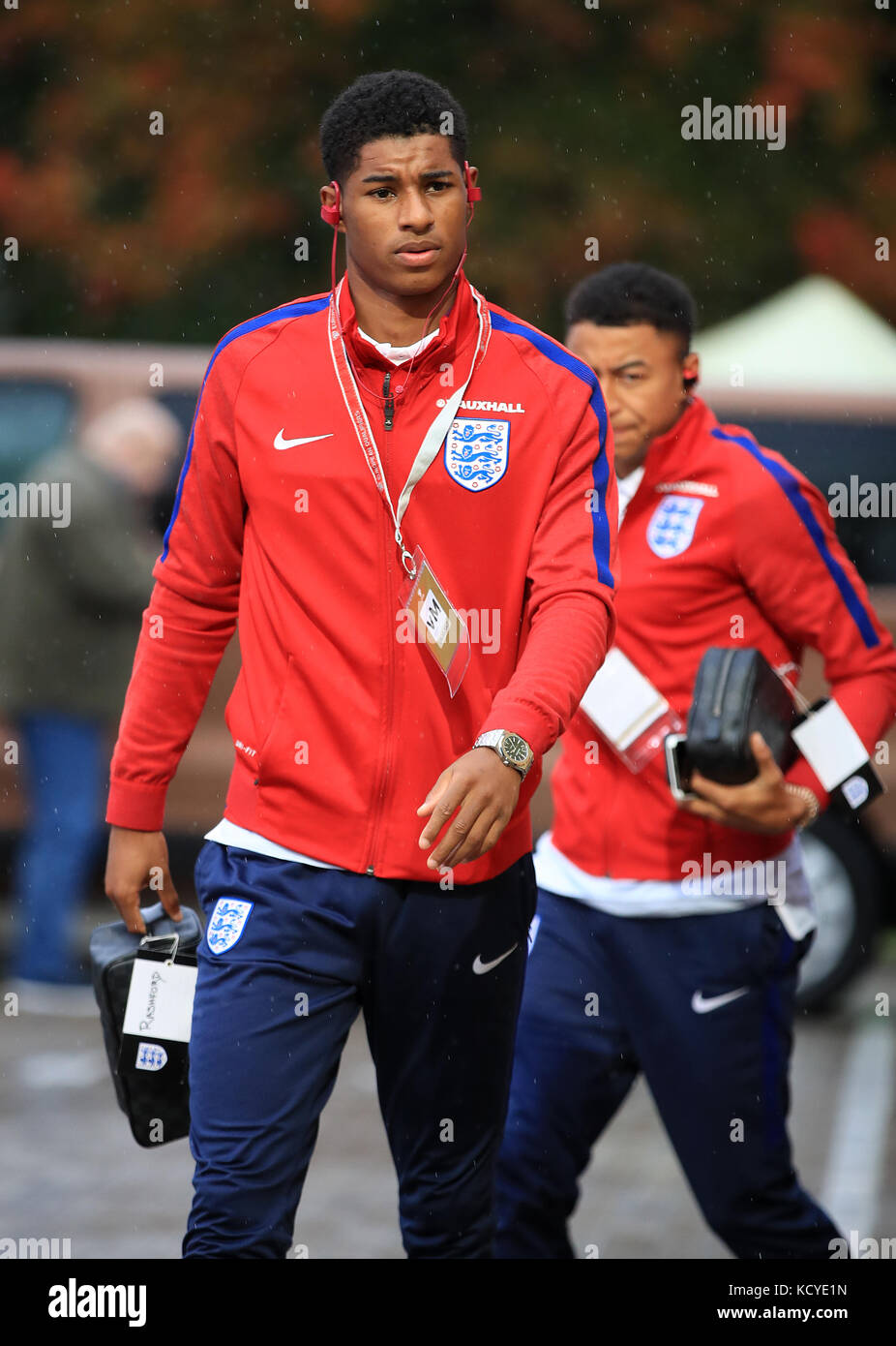 Marcus rashford arriving hi-res stock photography and images - Alamy