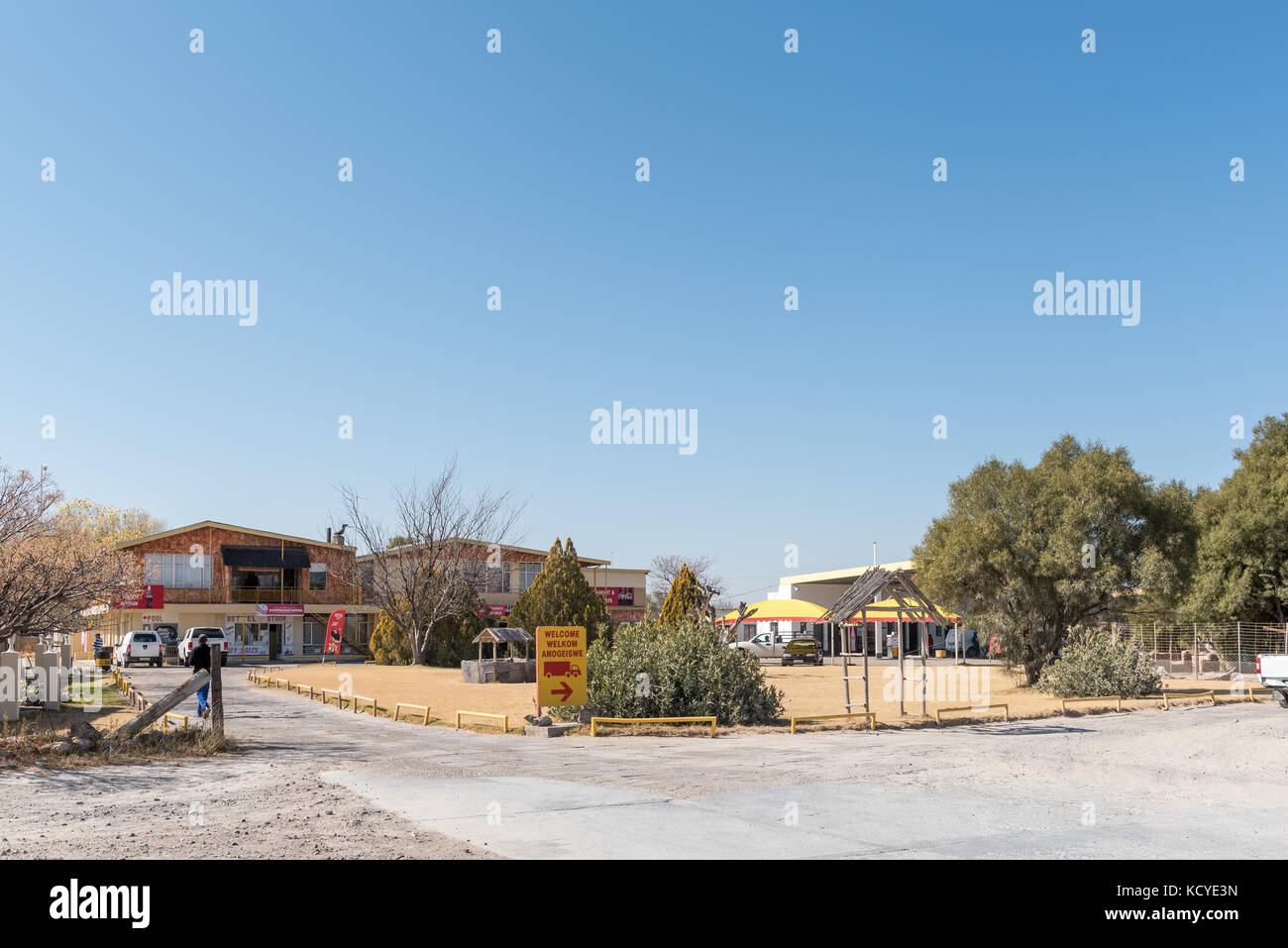 KOOPMANSFONTEIN, SOUTH AFRICA - JULY 7, 2017: The shopping centre and ...
