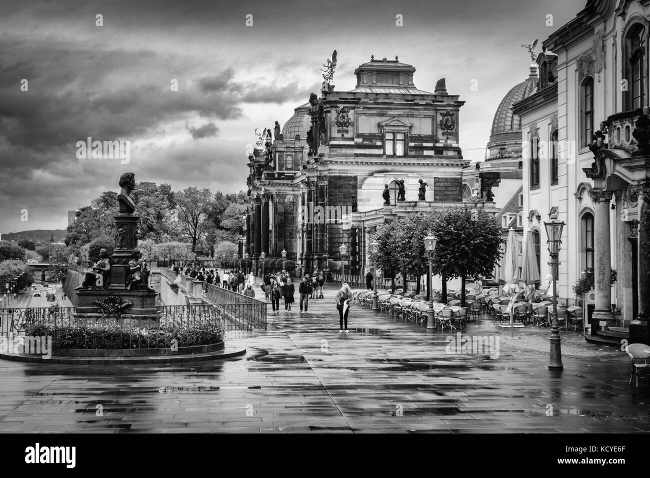 Rainy day in october Black and White Stock Photos & Images - Alamy