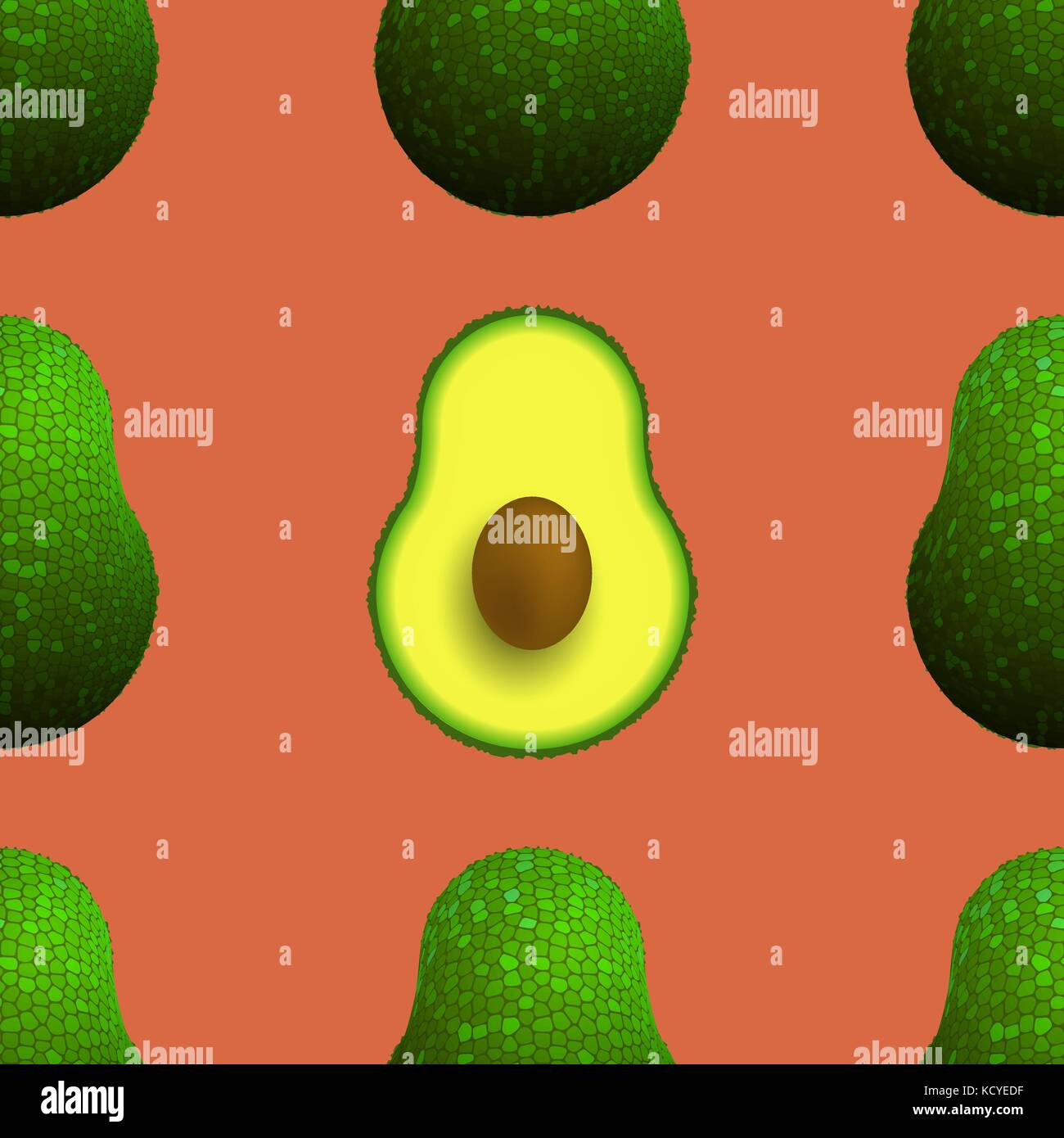 Cutted Ripe Avocado Seamless Pattern Stock Vector Image & Art - Alamy