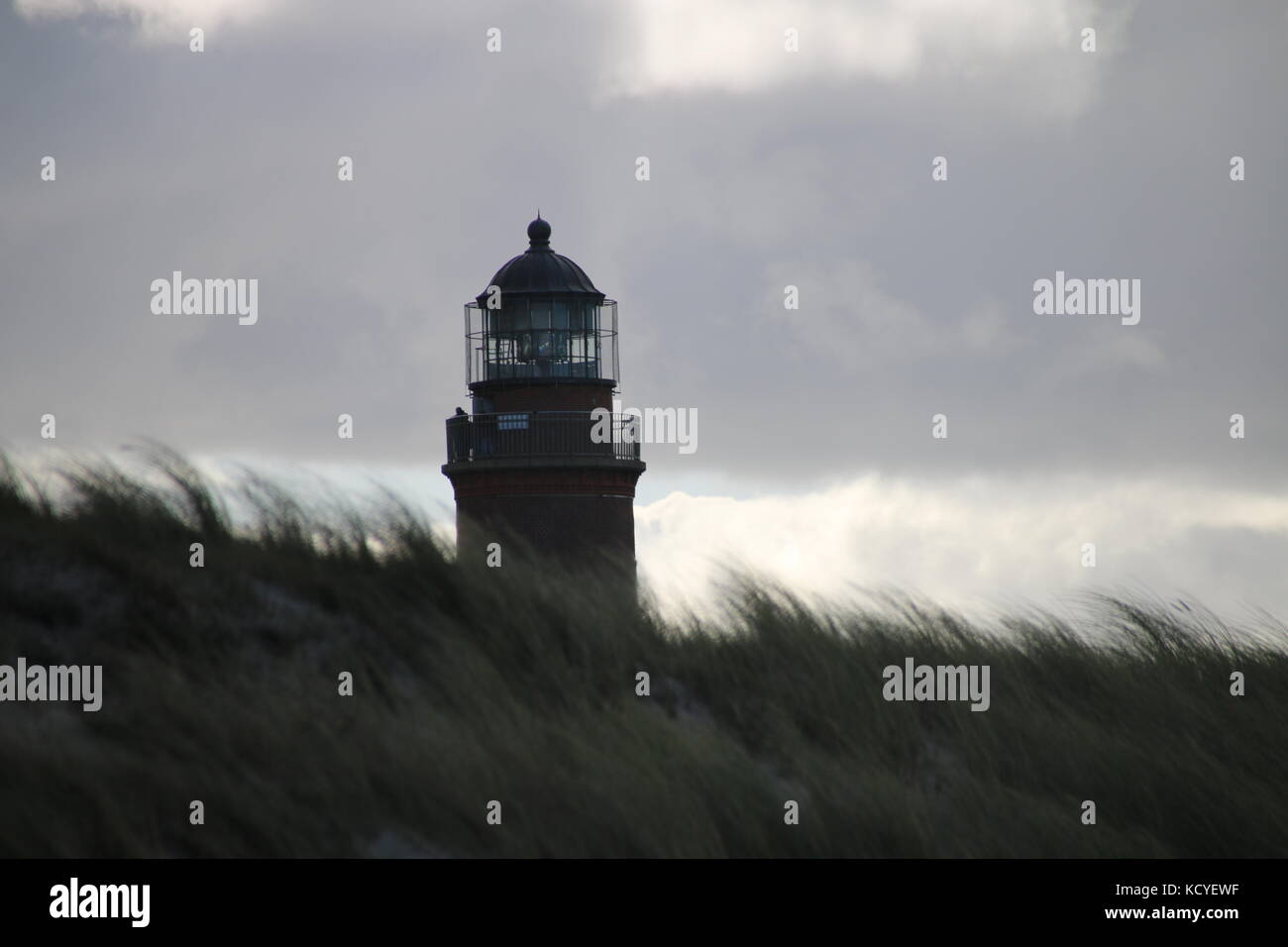 PREROW, GERMANY - OCTOBER 8, 2017: Lighthouse at the Darsser Ort with ...