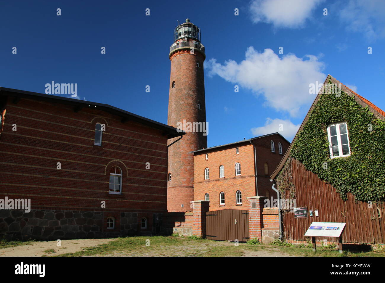 PREROW, GERMANY - OCTOBER 8, 2017: Lighthouse at the Darsser Ort with ...