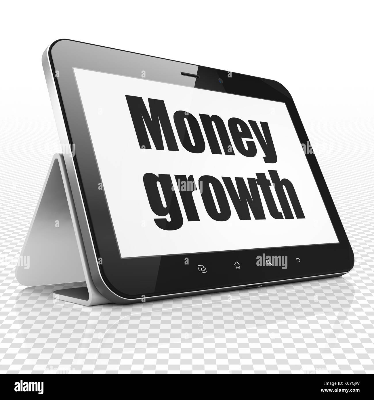 Banking concept: Tablet Computer with Money Growth on display Stock ...