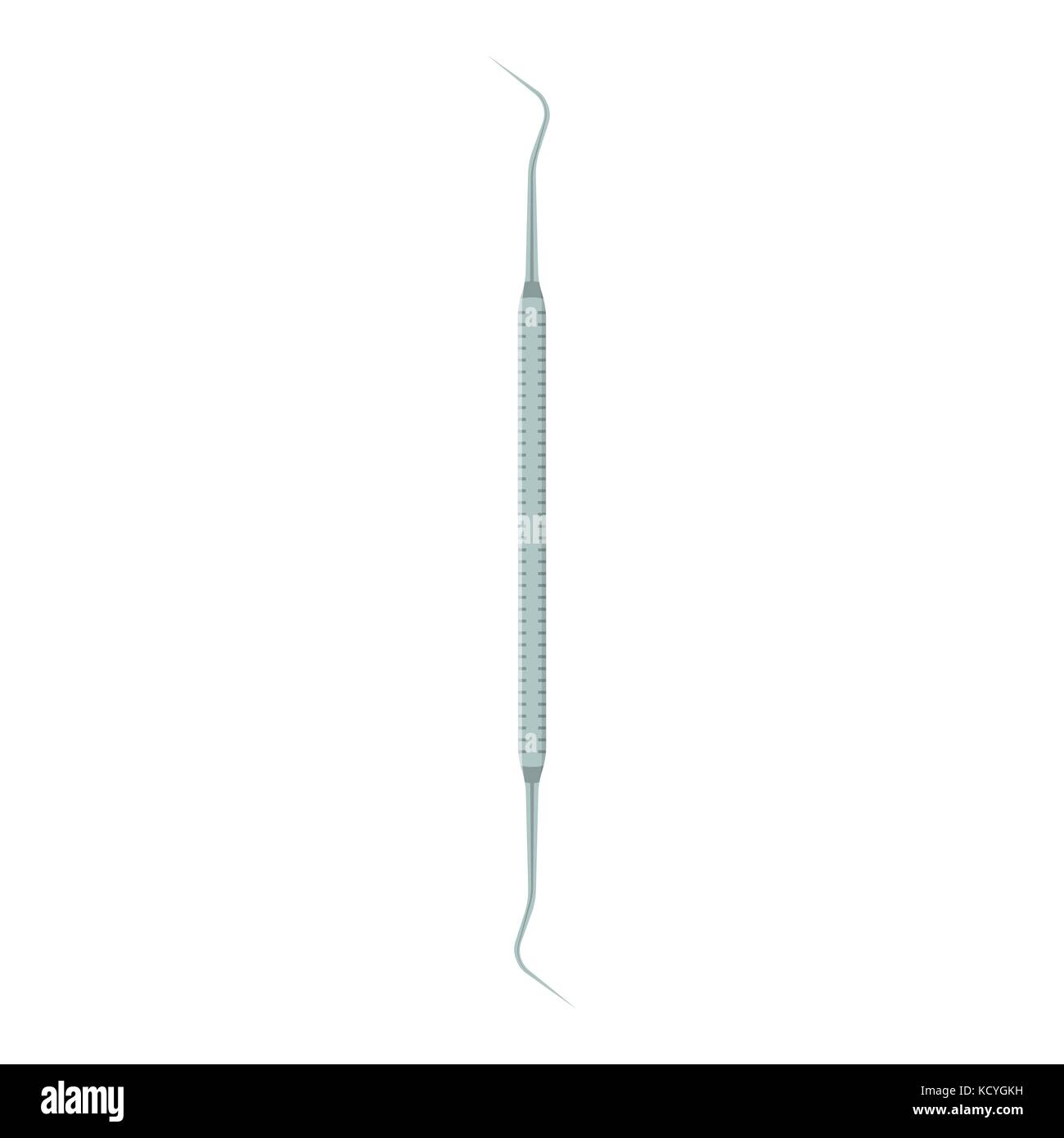 Vector illustration of a dentistry probe on white background. Dentistry ...