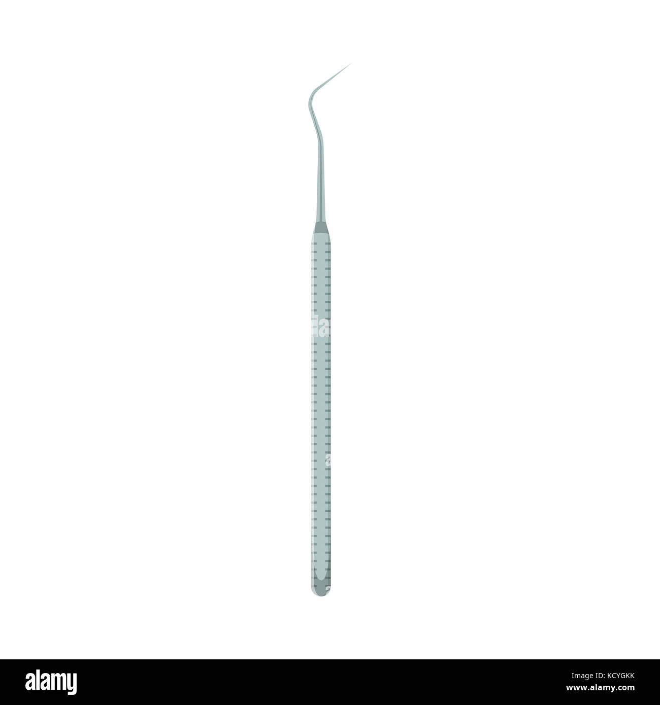 Vector illustration of a dentistry probe on white background. Dentistry ...