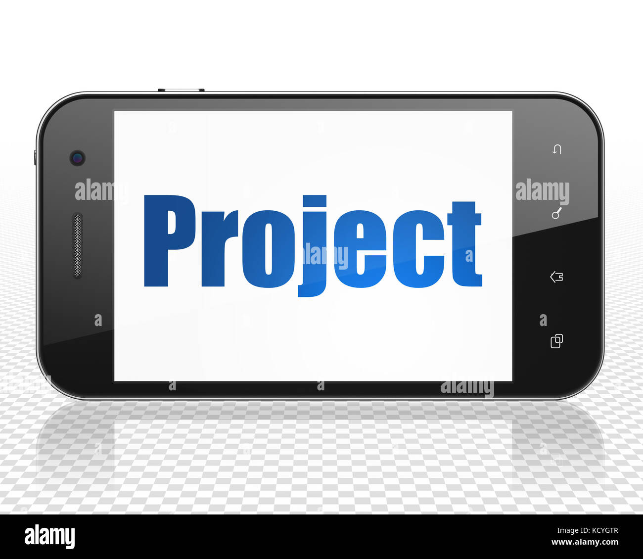 Finance concept: Smartphone with Project on display Stock Photo - Alamy