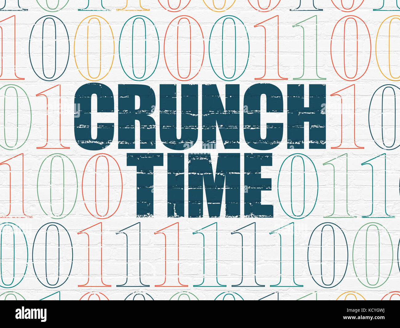 Business concept: Crunch Time on wall background Stock Photo - Alamy