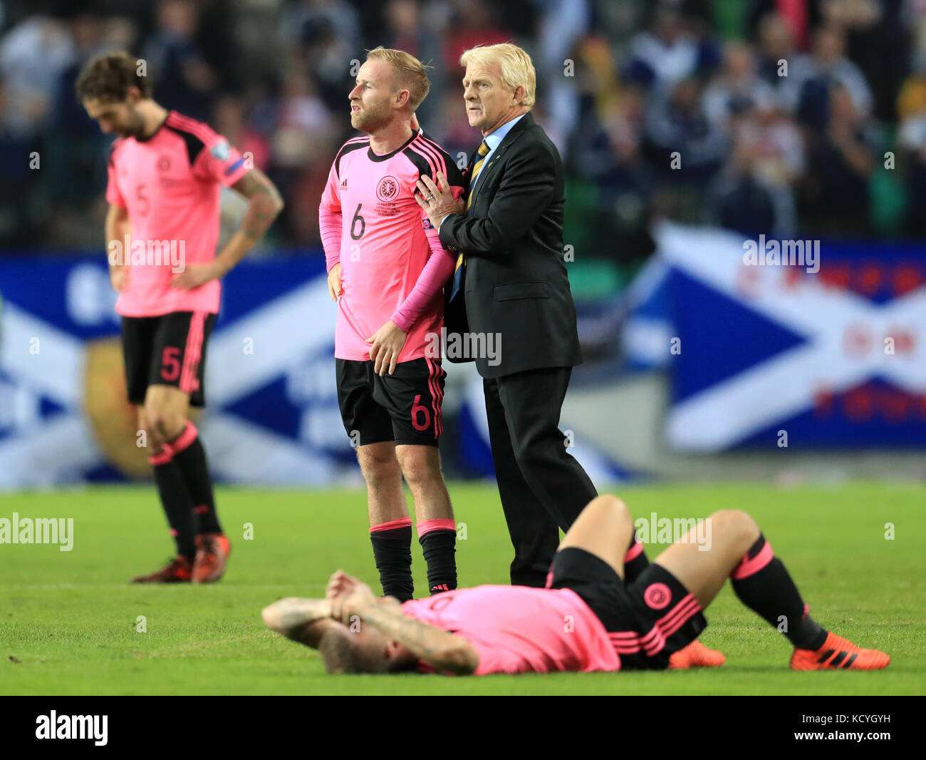 Scotland manager gordon strachan after the fifa world cup qualifying hi ...