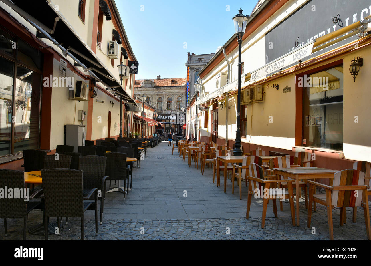 Old town of Bucharest, Lipscani District with amazing atmosphere ...