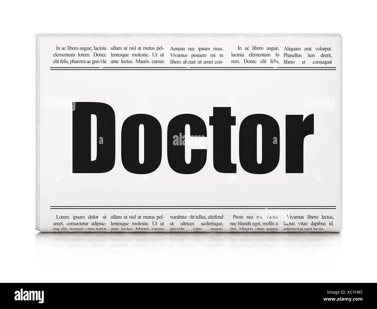 Health concept: newspaper headline Doctor Stock Photo - Alamy