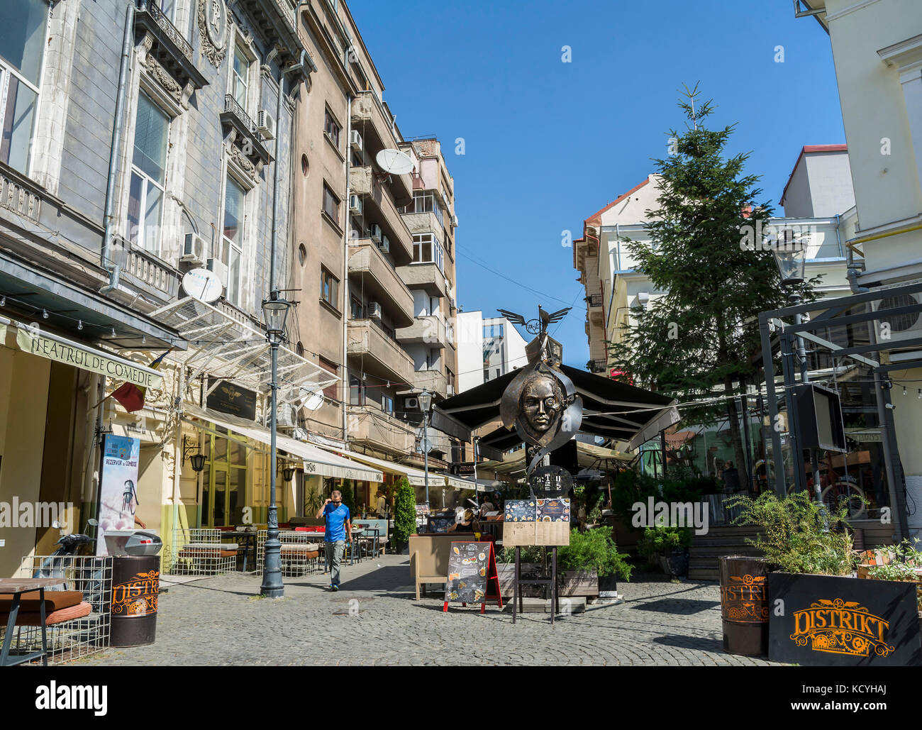 Old town of Bucharest, Lipscani District with amazing atmosphere ...