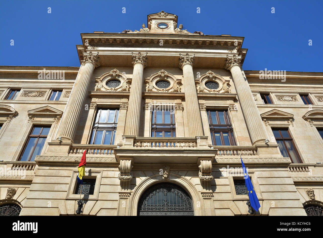 View of old architecture in the Old town of Bucharest, Romania capital ...