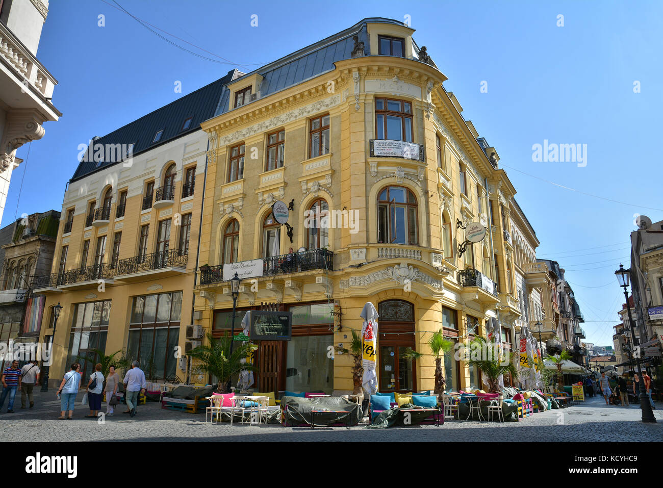 Old town of Bucharest, Lipscani District with amazing atmosphere ...
