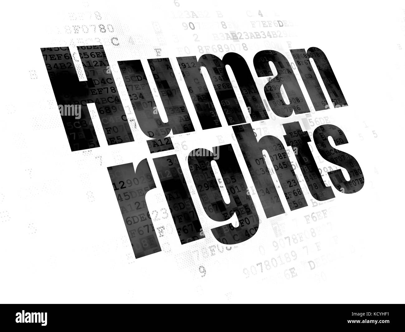 Politics concept: Human Rights on Digital background Stock Photo - Alamy